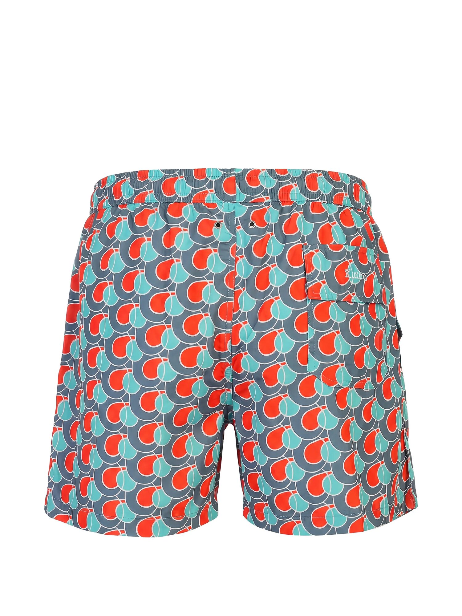 Шорты для плавания Kiton Geometric-print drawstring swim shorts, размер 50, blue — фото 1