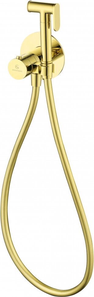 Гигиенический душ со смесителем GROCENBERG GB009 с термостатом Золото глянец