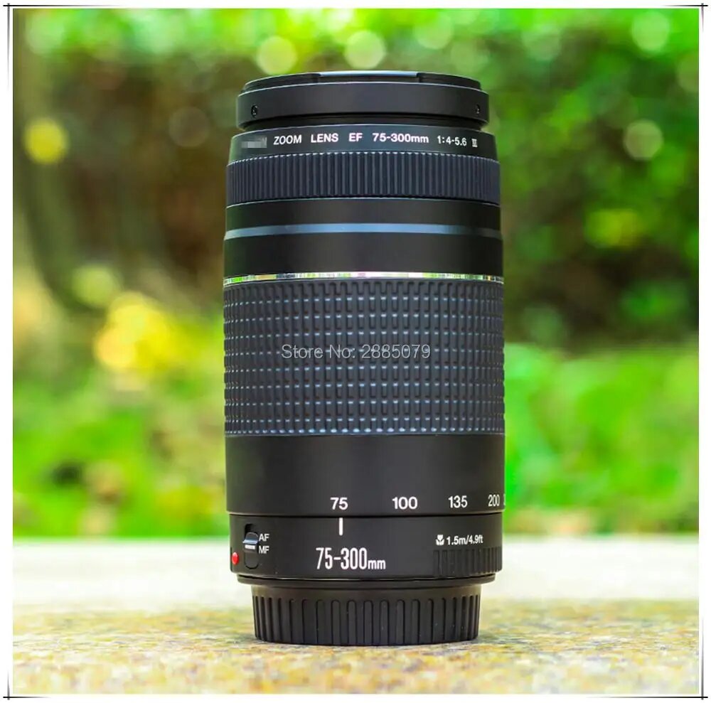 Оригинальный телеобъектив Canon EF 75-300 мм F/4-5.6 III для Canon EOS 1300D 650D 700D 60D 70D 80D 6D 7D 5D2 5D3 T3i T5i T6