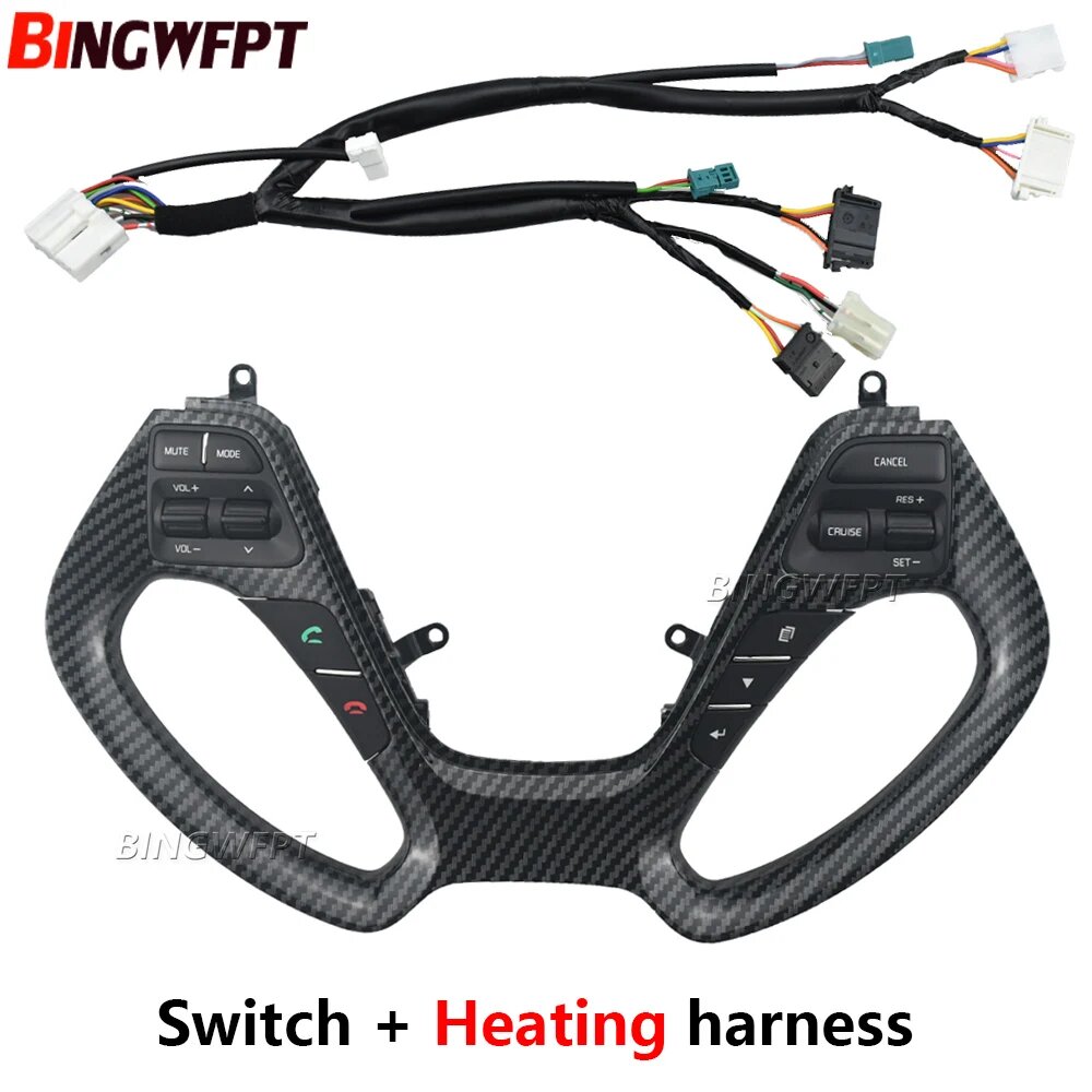 Переключатель руля KIA Cerato K3 2016-2017, Carbon, Heating
