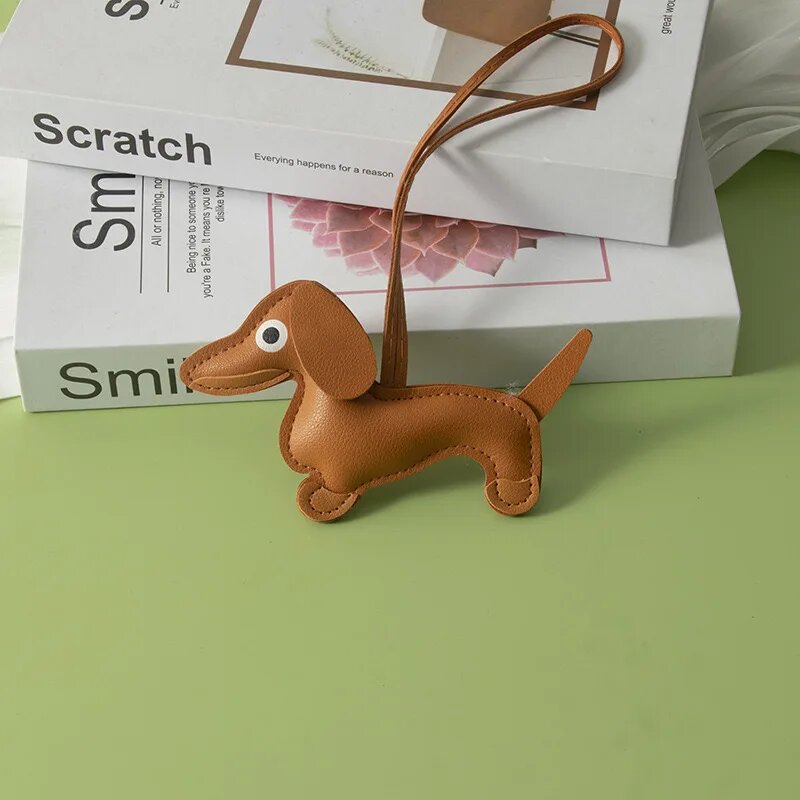 Кожаный брелок Dachshund, цвет H