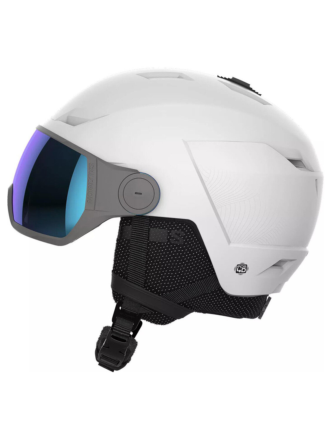Горнолыжный шлем с визором Salomon Icon LT Visor White Cat. 2 25/26 Белый, для женщин , Белый
