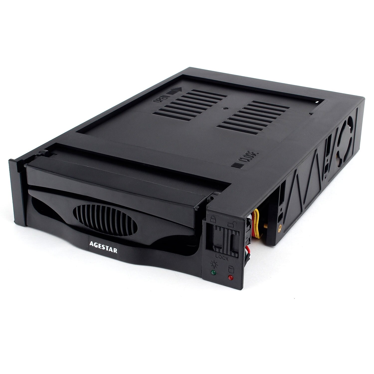 Сменный бокс AgeStar SR3P-SW-2F, для HDD, пластик, чёрный, 3.5", SATA