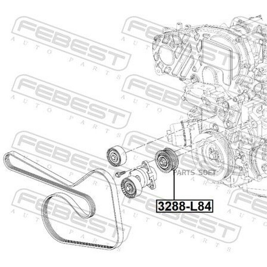 Ролик обводной!\ opel astra j/insignia/zafira c2.0d 08>
