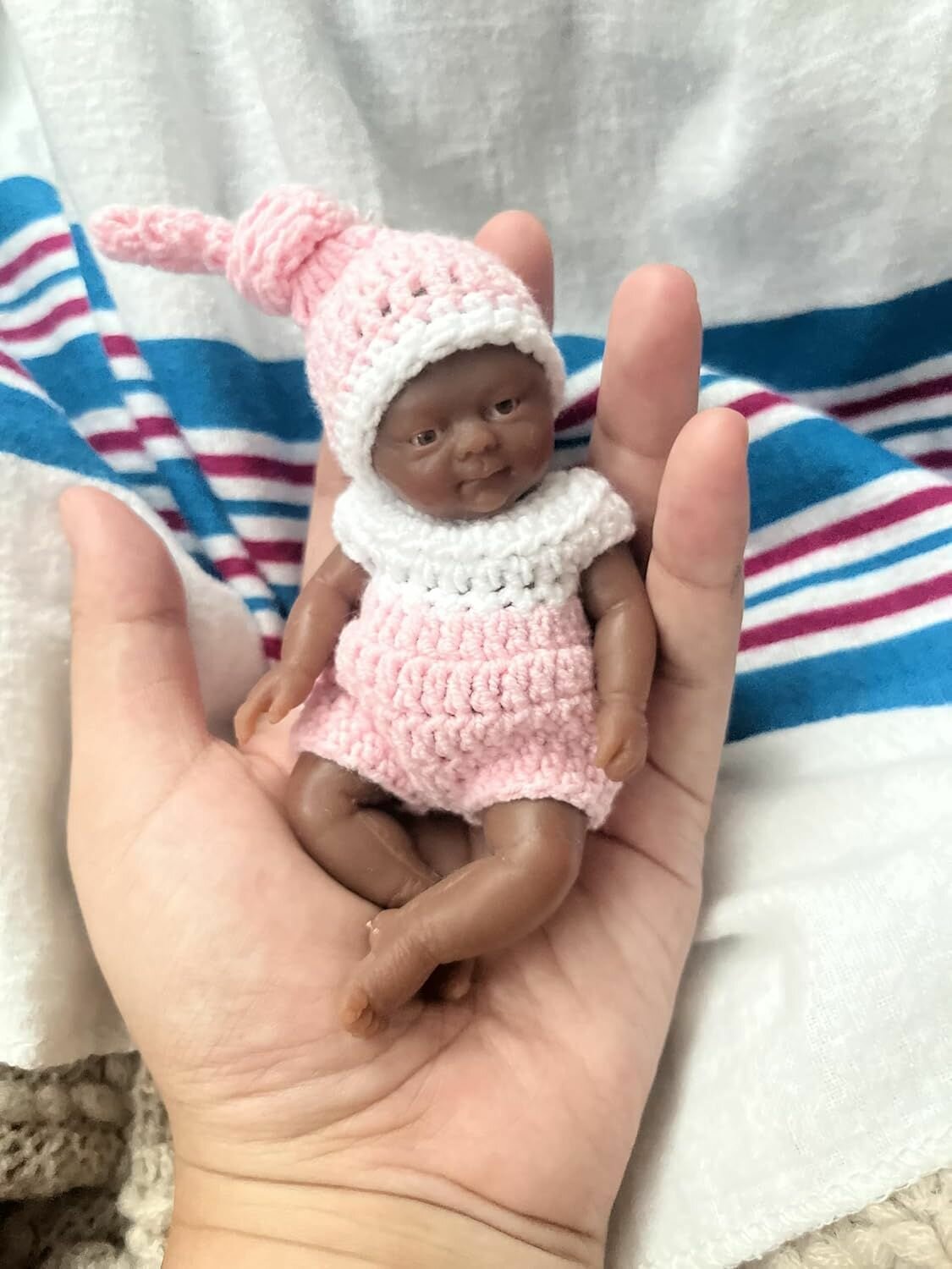 Кукла Reborn Baby Doll 4.5" Силиконовая миниатюрная кукла с полным телом и одеждой и аксессуарами