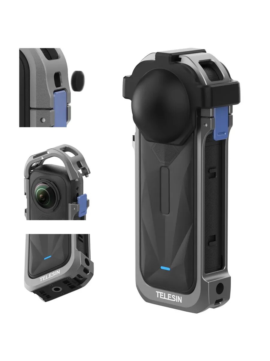 Рамка усиленная из алюминиевого сплава для Insta360 X5, с защитным элементом