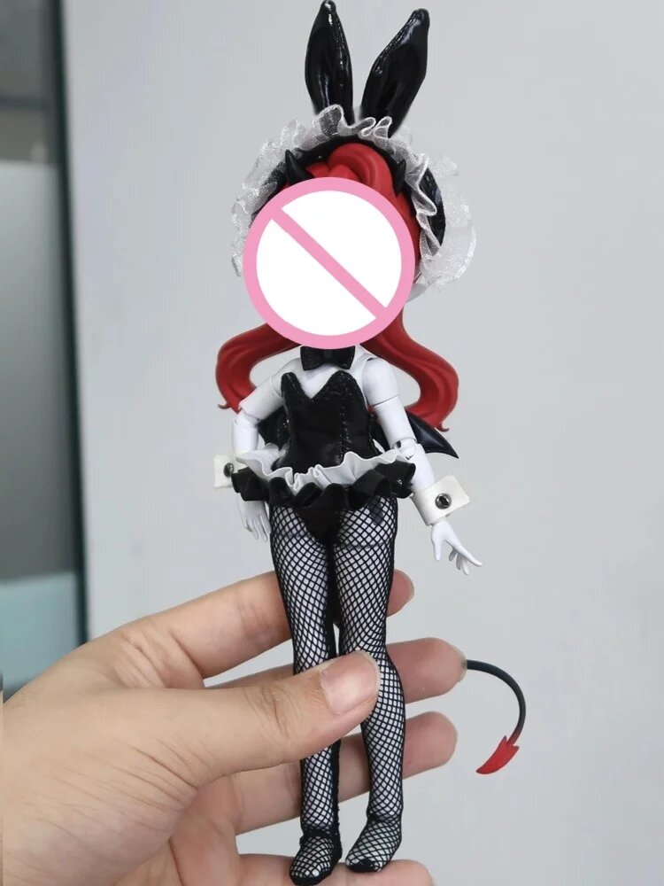 MINISO 1/8 кукла с рогами, черный, Only clothes A