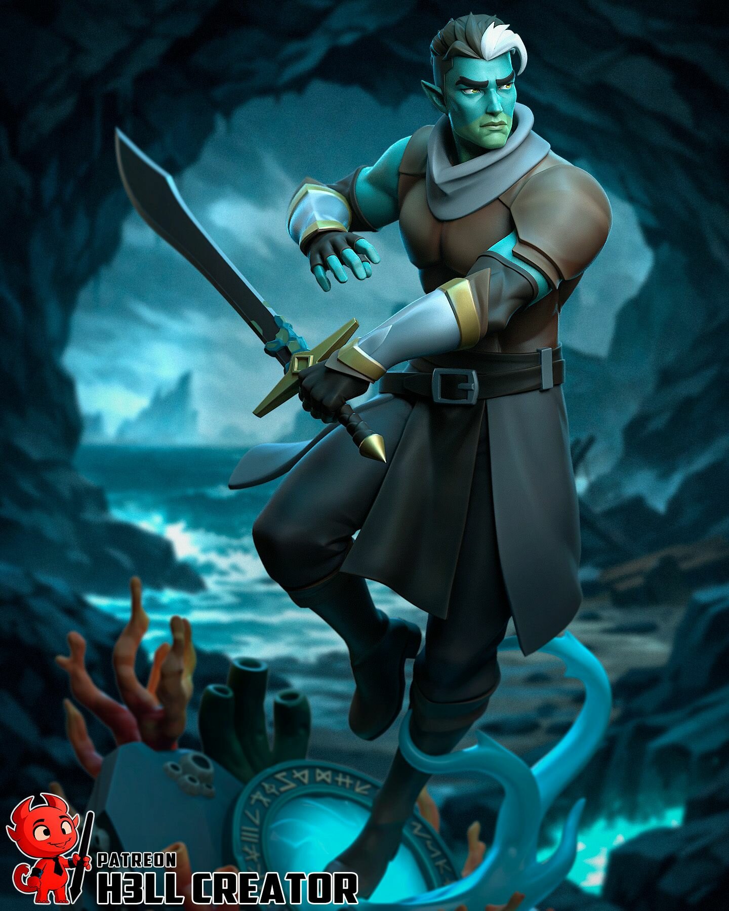 Сборная модель Fjord (The Mighty Nein), 240мм, 1/10 для покраски
