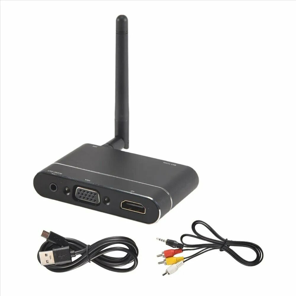 Беспроводной адаптер Wi-Fi HD VGA AV Display Miracast Airplay DLNA Зеркальное отображение экрана для телефонов XR IOS Android