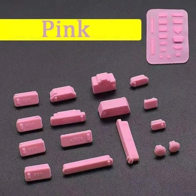 Пылезащитные заглушки для ноутбука Pink