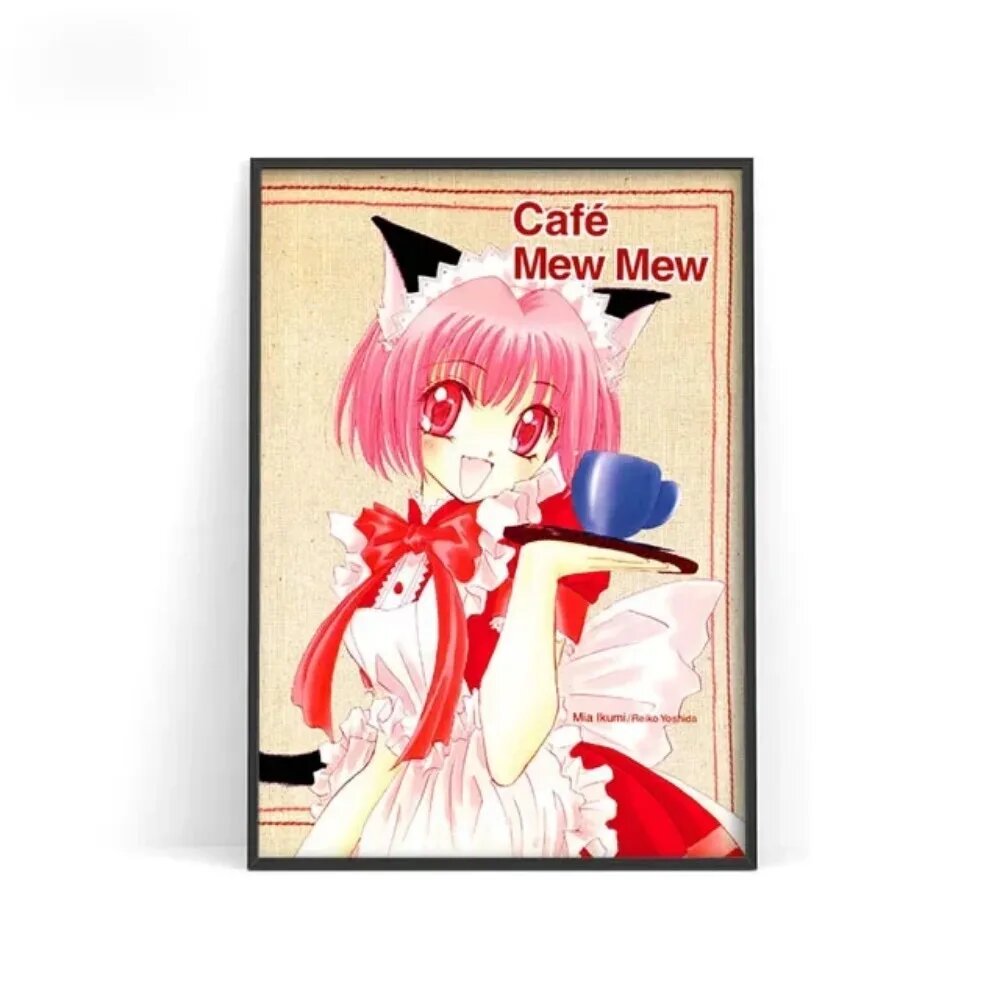 Печать Tokyo Mew Mew, черная, 20x30 см, без рамки