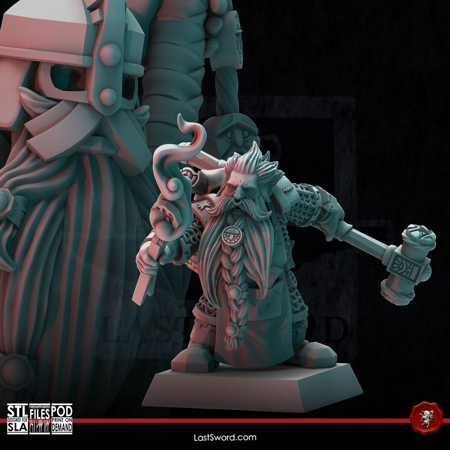 Миниатюра Warhammer Dwarven Holds/Rune Priest 1