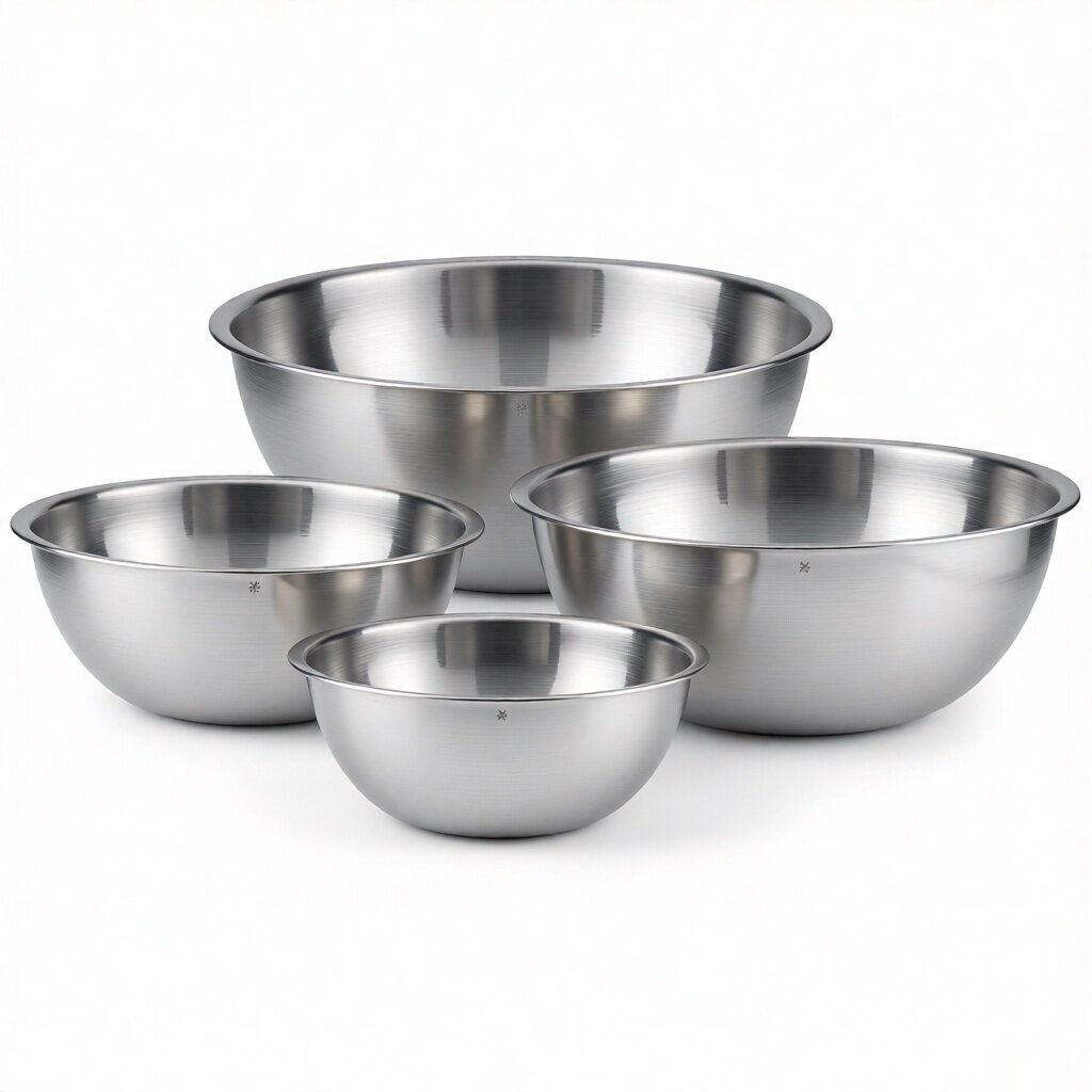 Набор кухонных мисок "WMF Gourmet", 4 шт, нержавеющая сталь, серебристый, для посудомойки