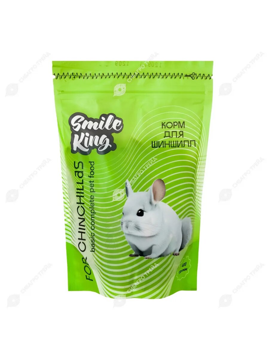 Корм Smile King, для шиншилл, полнорационный, зерновой, 400 г