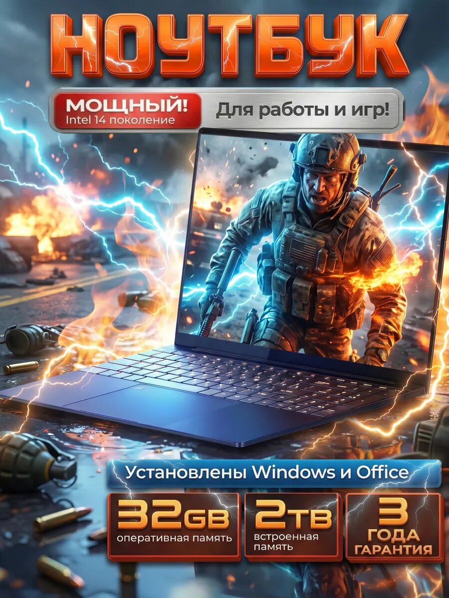 Ноутбук HiGH TECH R756 Intel H-Series RAM 32GB / SSD 2048GB