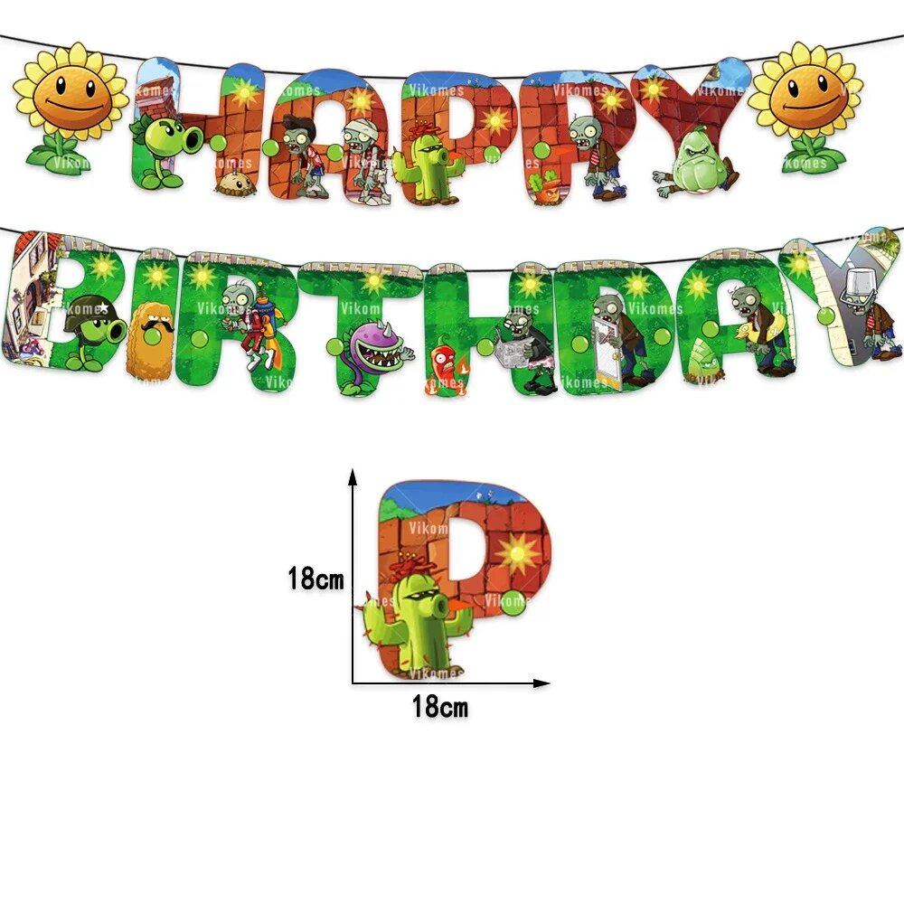 Набор фольгированных шаров Plants vs. Zombies, 1set Banner