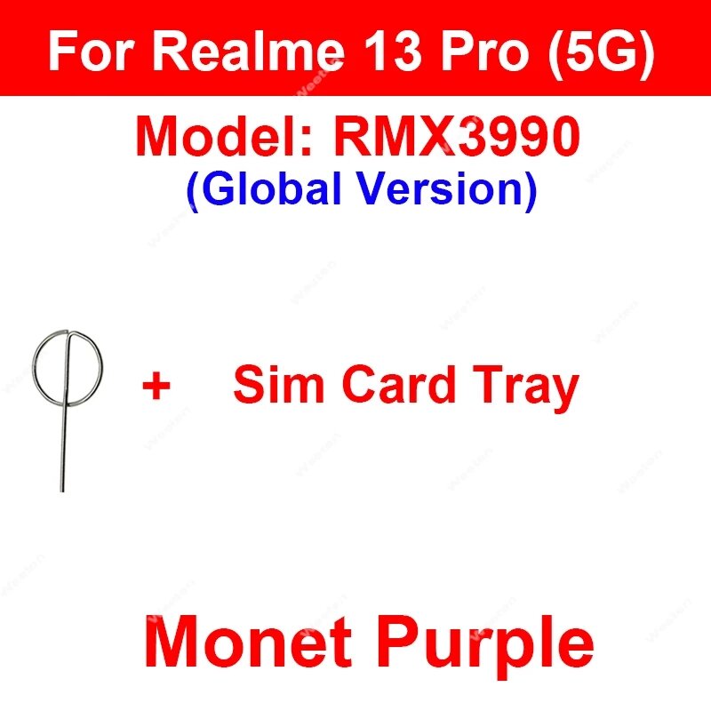 Лоток SIM-карты Realme 13 Pro (5G) RMX3990, Monet Purple