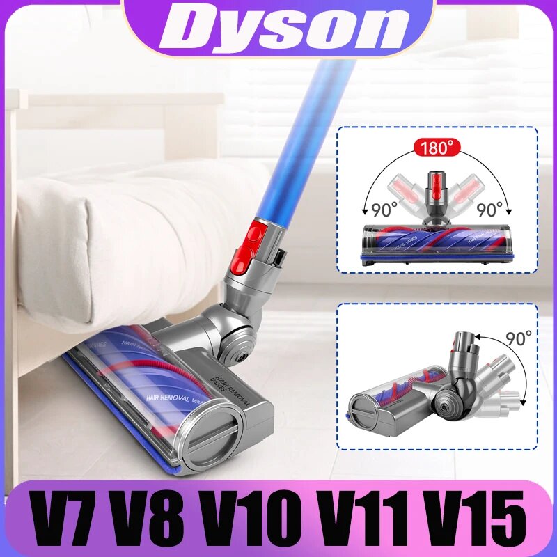 Щетка с прямым приводом E.LUO для Dyson V10 V7 V8 V11 V15 SV10 SV12 SV14