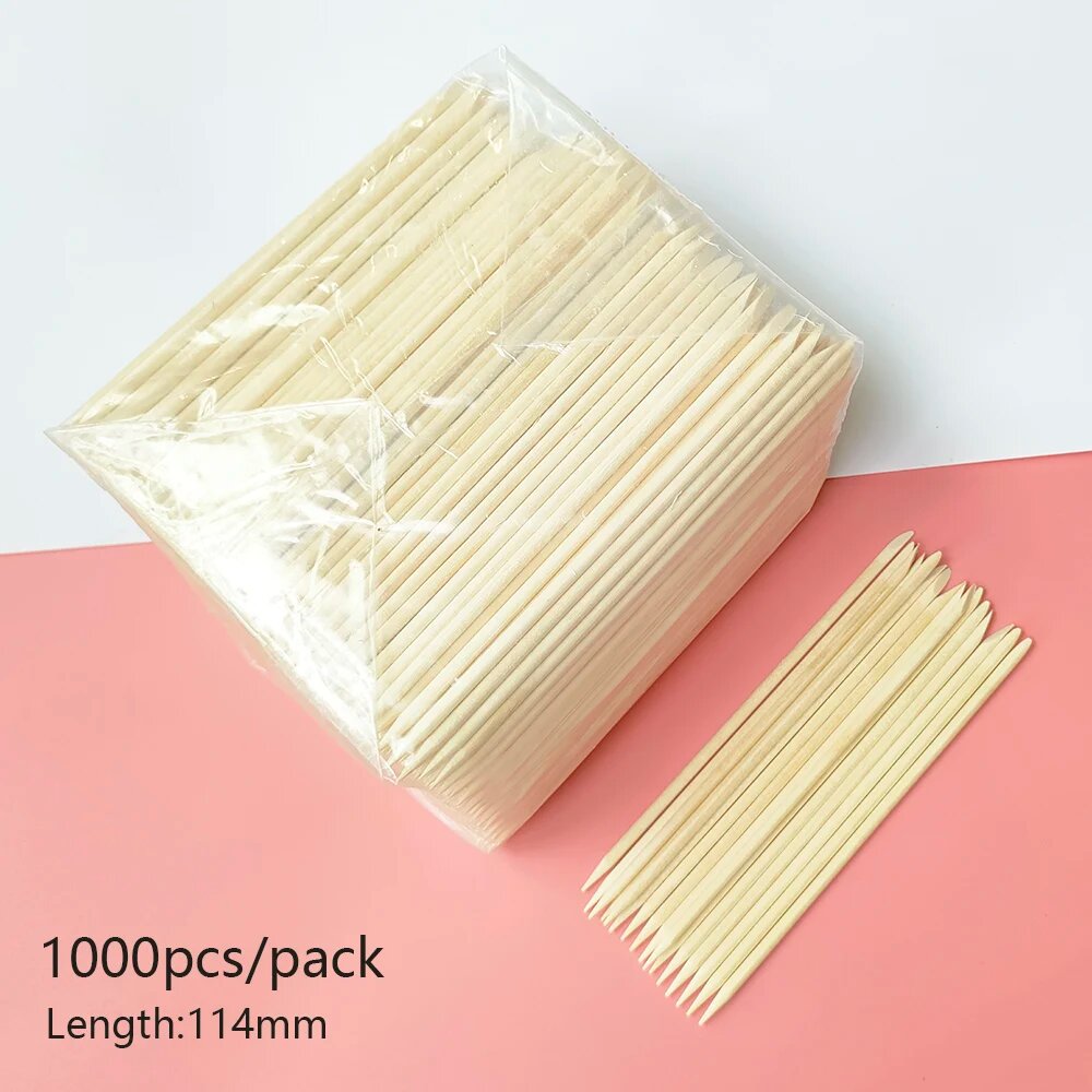 Деревянные палочки для кутикулы 1000 шт, 114mm