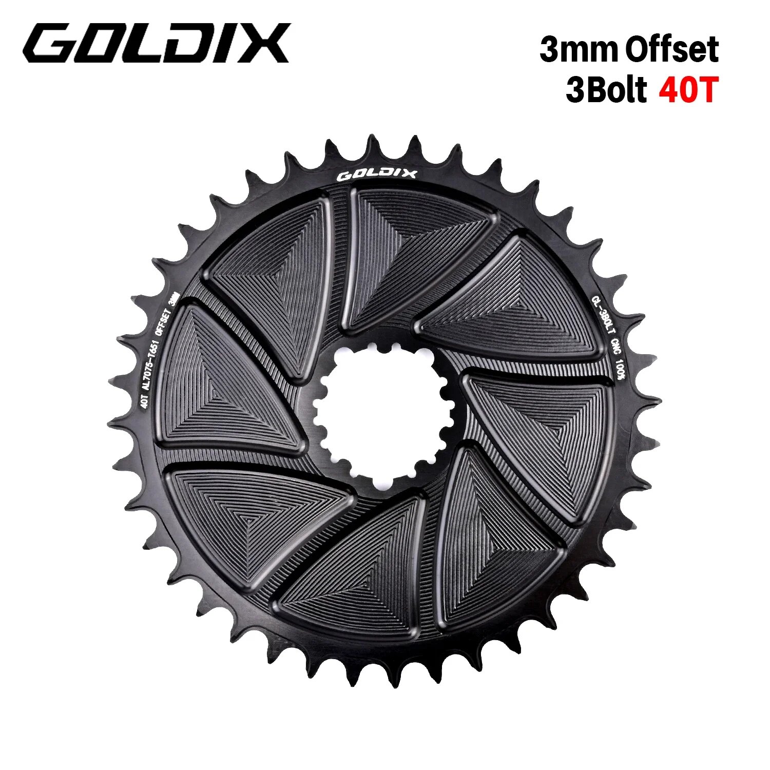GOLDIX Звездочка 40T, 3mm Offset, 3Bolt
