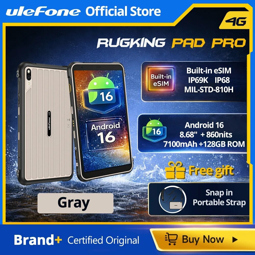 Планшет Ulefone, 6", 8/128ГБ, Wi-Fi+4G, Android