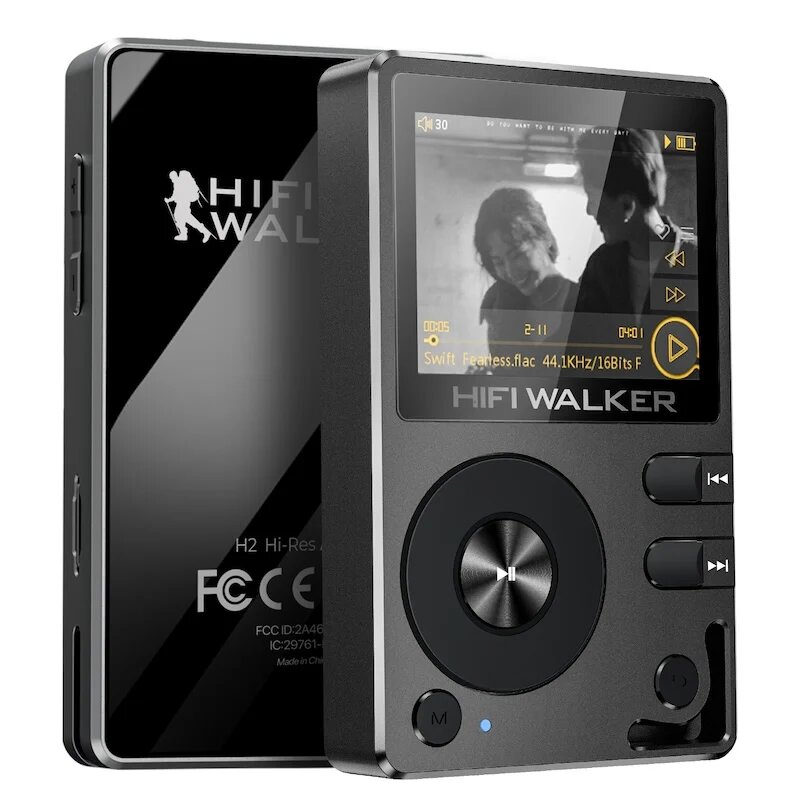 HIFI WALKER H2 Bluetooth MP3 плеер 64ГБ - 512ГБ H2-64G-BK-NO CASE