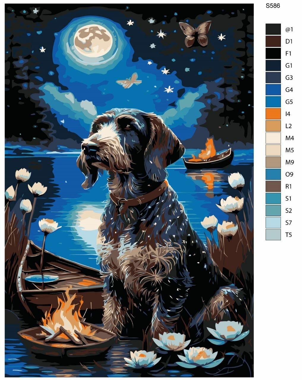 Картина по номерам S586 "Немецкий ягдтерьер. Собака" 40x60 см
