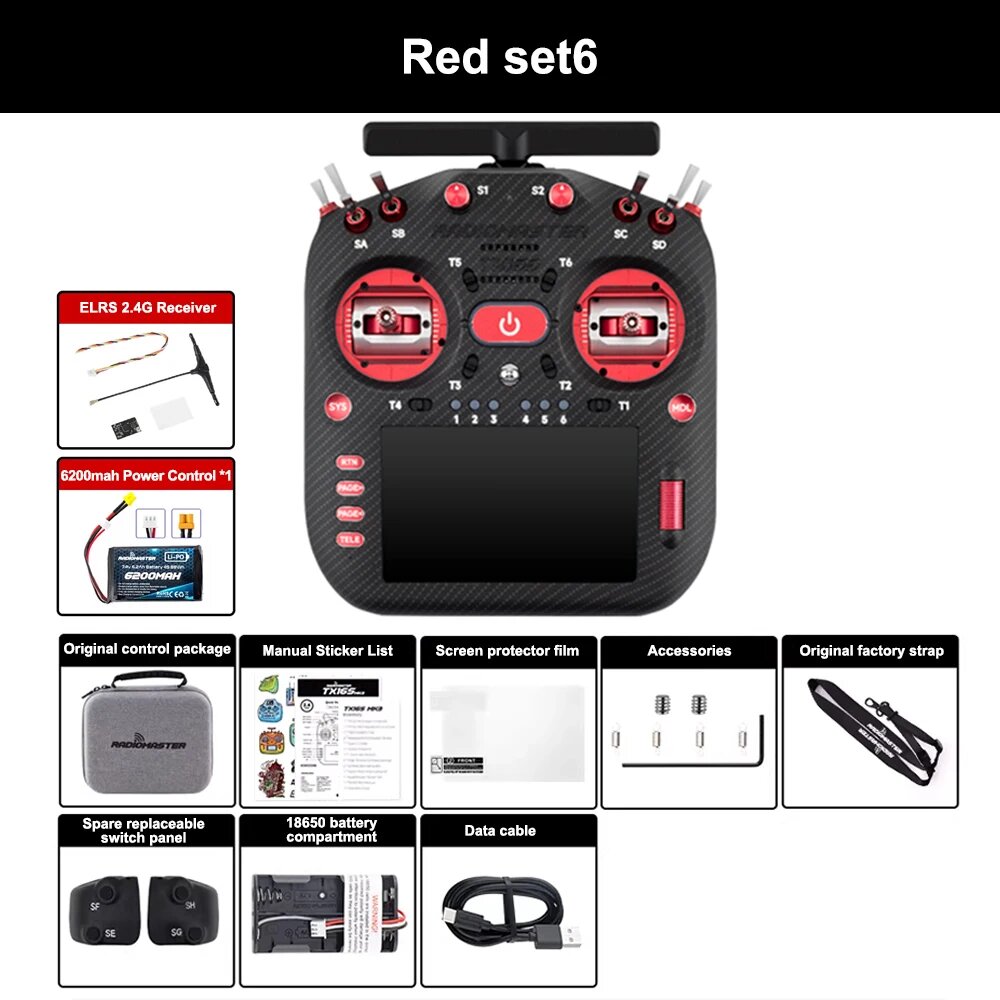 RadioMaster TX16S MK3 MAX, Red set6, Красный