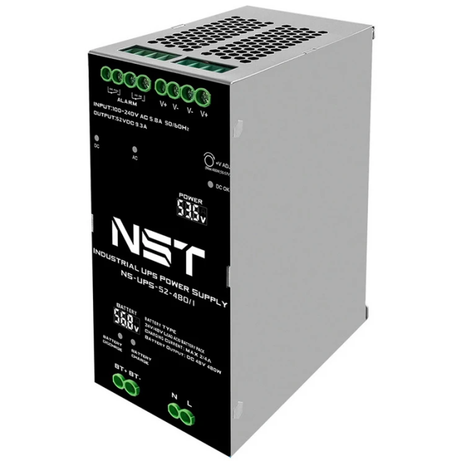 NST NS-UPS-52-480/I Промышленный блок питания/ Промышленный блок питания с функцией ИБП на 480W. Входное напряжение: AC