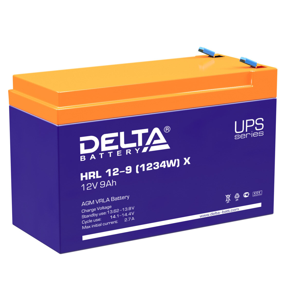 Аккумуляторная батарея Delta HRL 12-9 (1234W) X
