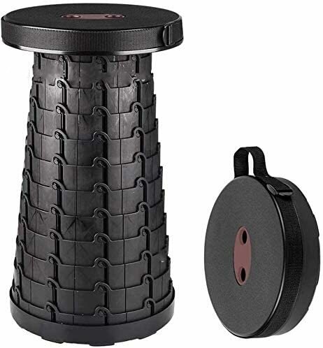Складной телескопический стул для туризма Telescopic Stool 4.0/ с удобным ремнем для переноски 24,5х45 см