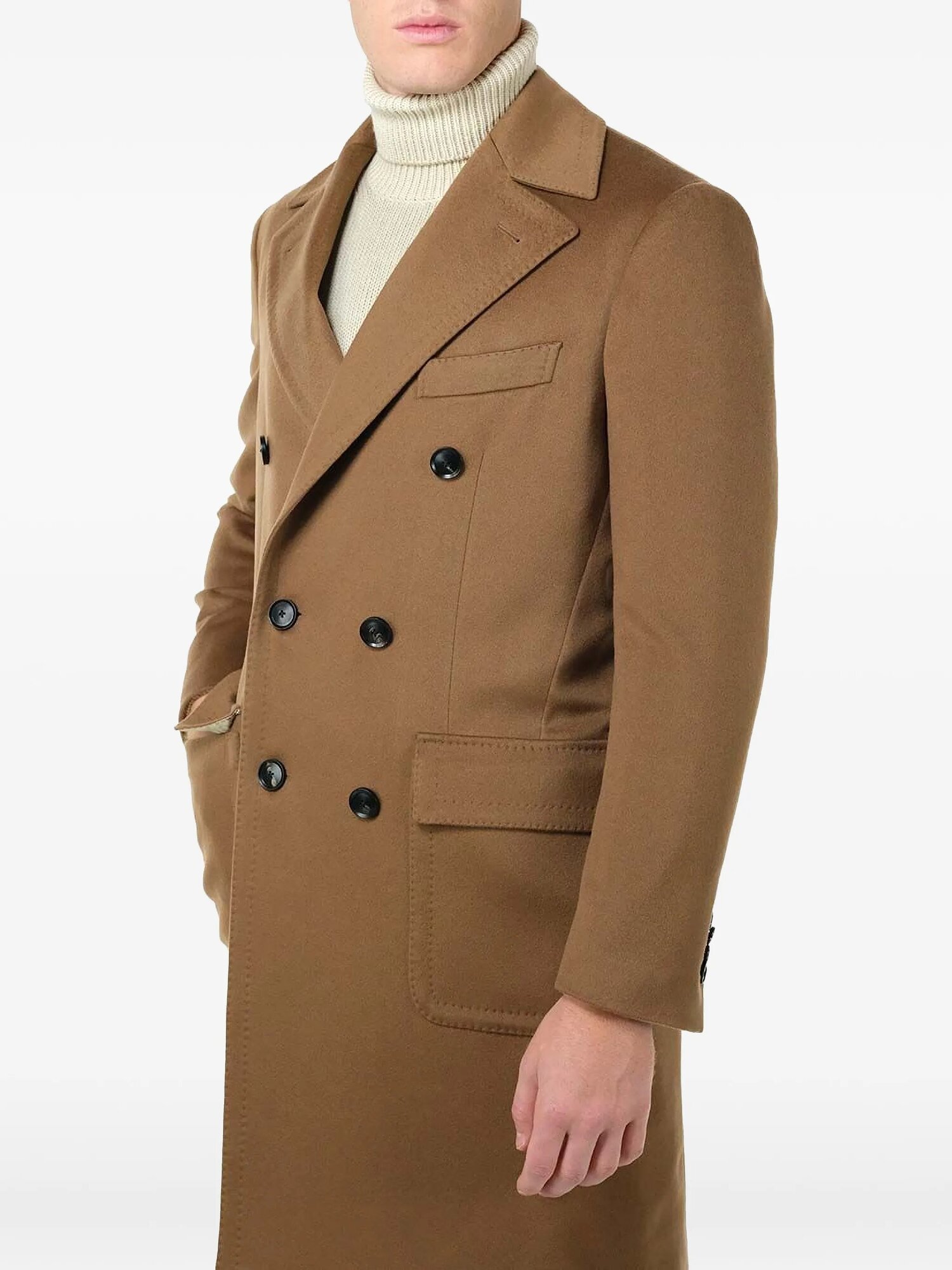 Пальто al duca d'aosta Double-breasted cashmere coat, размер 54, brown — фото 1