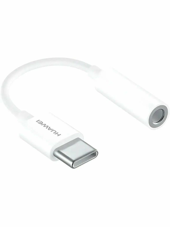 Переходник/адаптер HUAWEI USB-C to 3.5 mm, 0.1м, LOH-001, белый