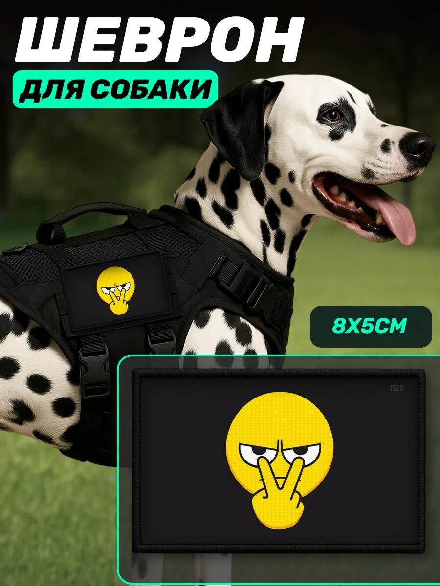 Шеврон на липучке для собаки Смайл Smile