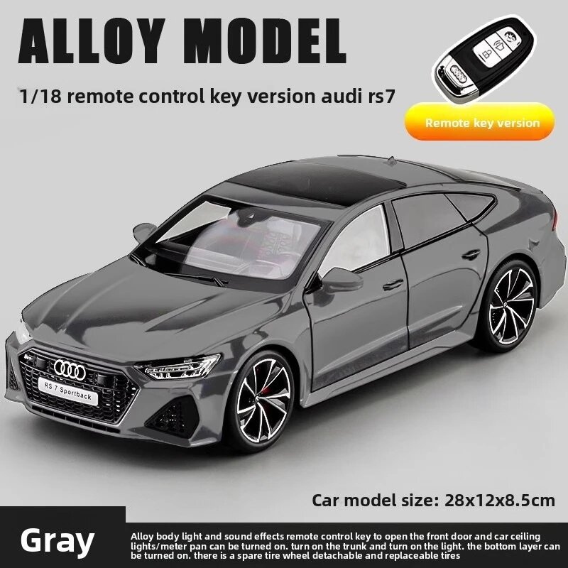 Модель Audi RS7 Sportback 1:18, серый, с пультом