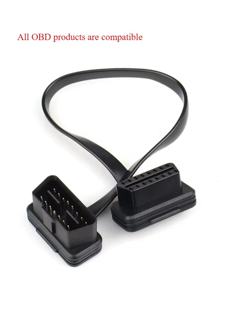 KONNWEI автомобильный удлинительный кабель OBD2, совместимый с несколькими инструментами 16pin-47cm
