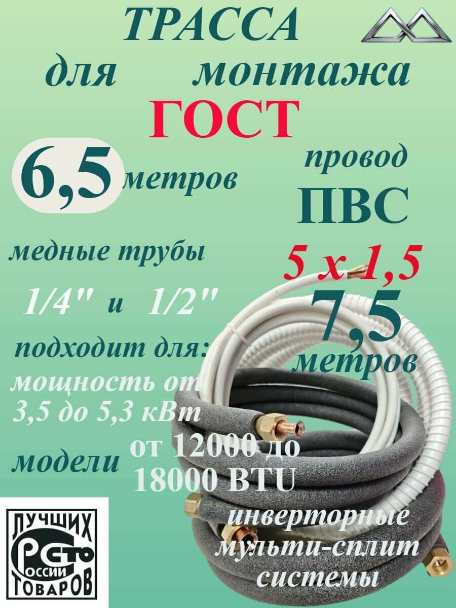 Готовый монтажный комплект ГОСТ, для установки кондиционеров и инверторных мульти-сплит систем от 12000 BTU