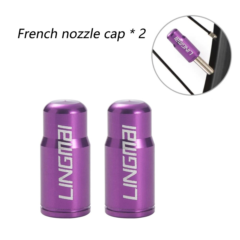Алюминиевые колпачки для велосипедных клапанов 2 шт. 2pcs Purple Presta