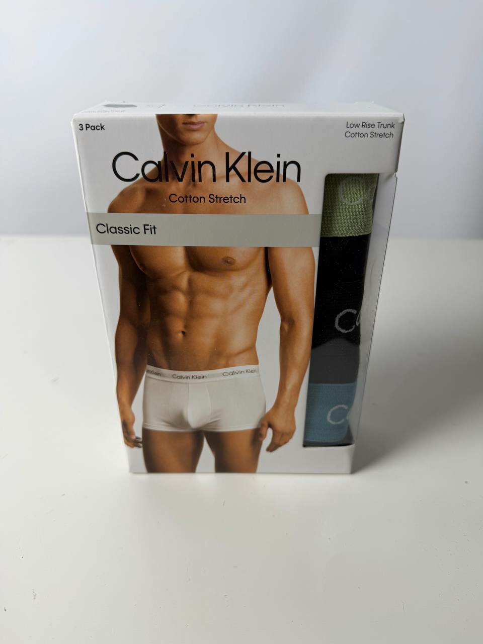 Трусы CALVIN KLEIN LOW RISE TRUNK Classic Fit, комплект из 3 шт., размер M, черный — фото 1
