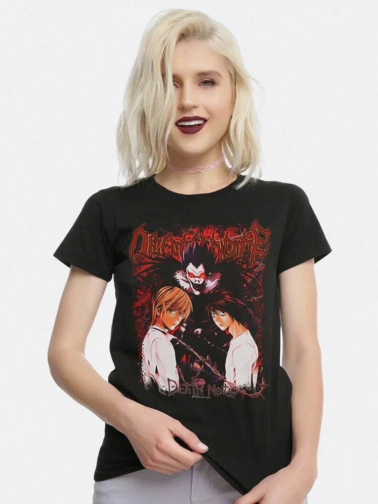 Футболка Тетрадь смерти / Death Note / Женская черная XS