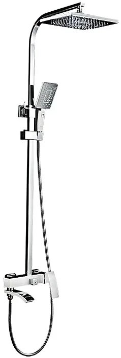 Душевая система Gappo G2407-8 300x200 мм, со смесителем, хром/белый