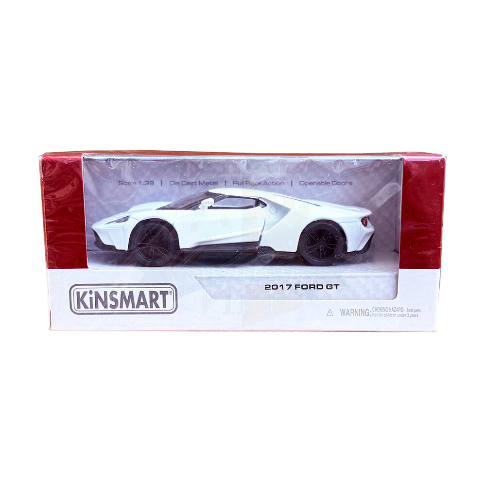 Машинка Kinsmart Ford GT 2017, 1:38, белый, арт. КТ5391/4, коллекционная