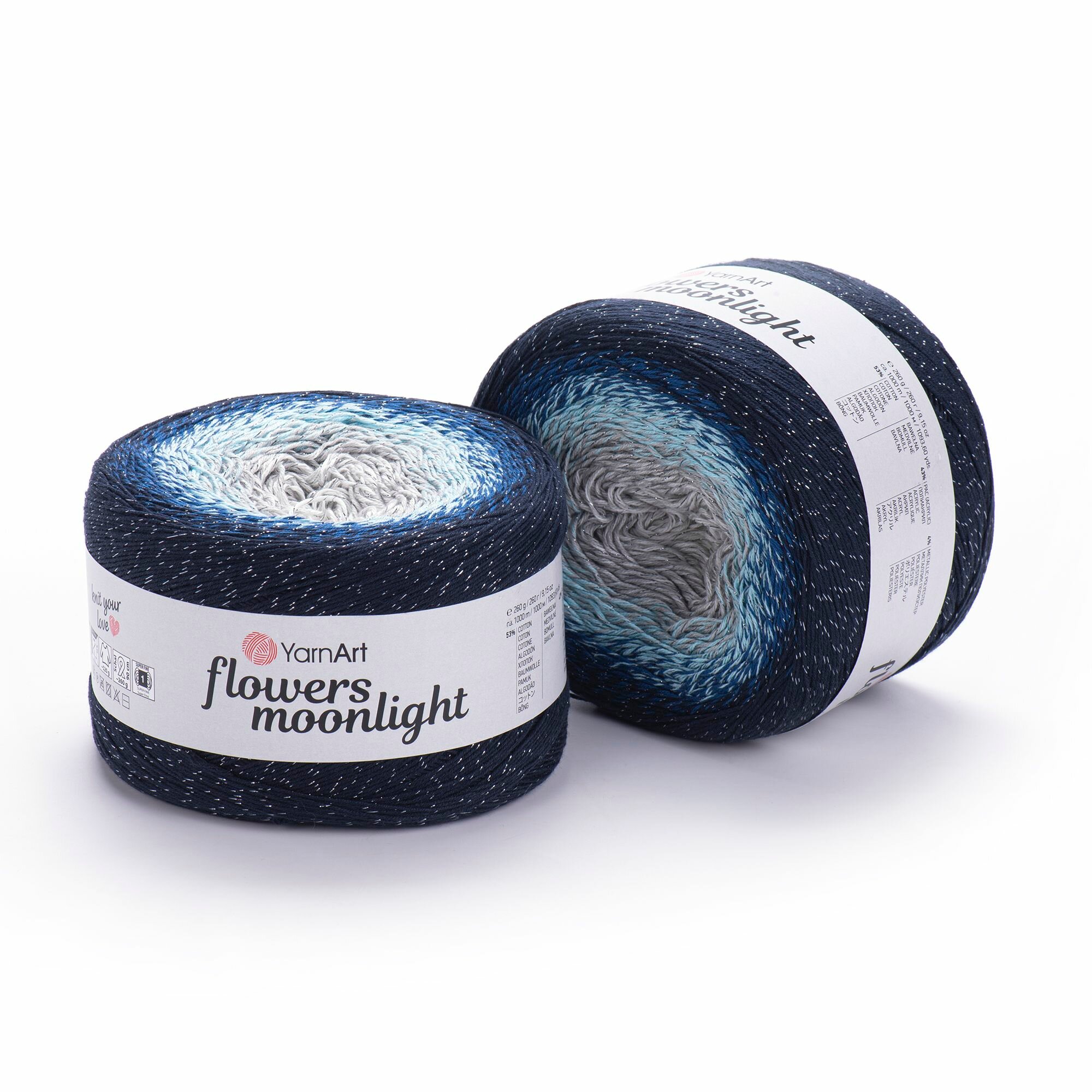 Пряжа YarnArt Flowers Moonlight 3261 (2 мотка по 260г/1000м)