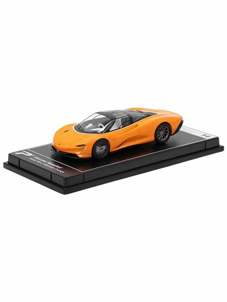 Машинка металлическая модель PosterCars 1:64 Mclaren Speedtail Orange