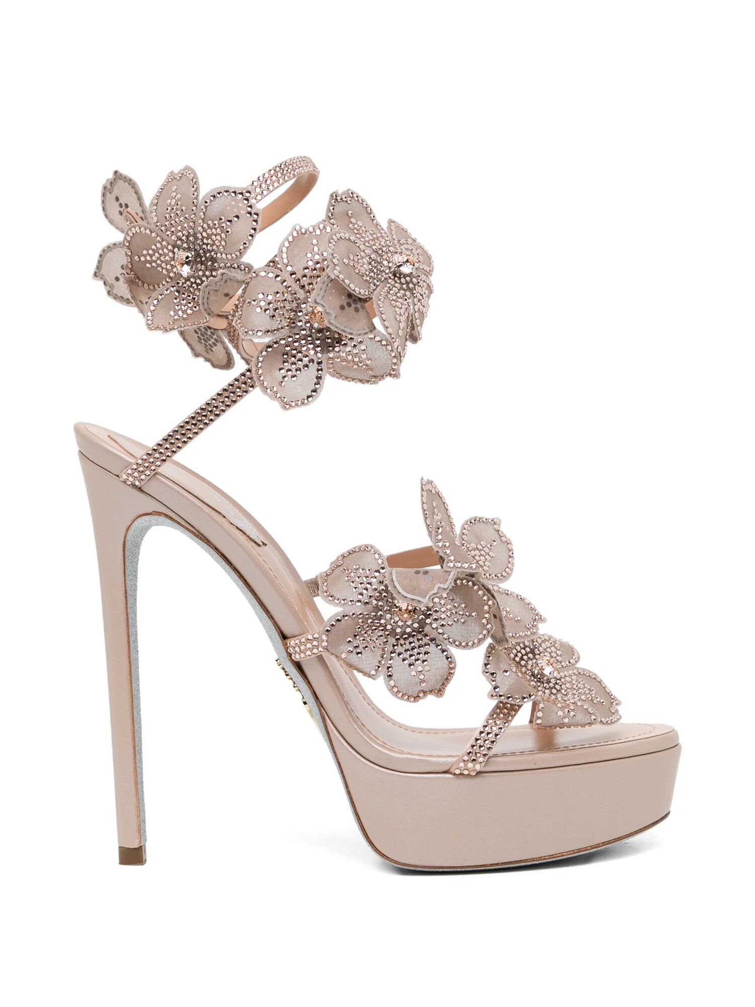 Босоножки 130mm crystal-embellished floral sandals