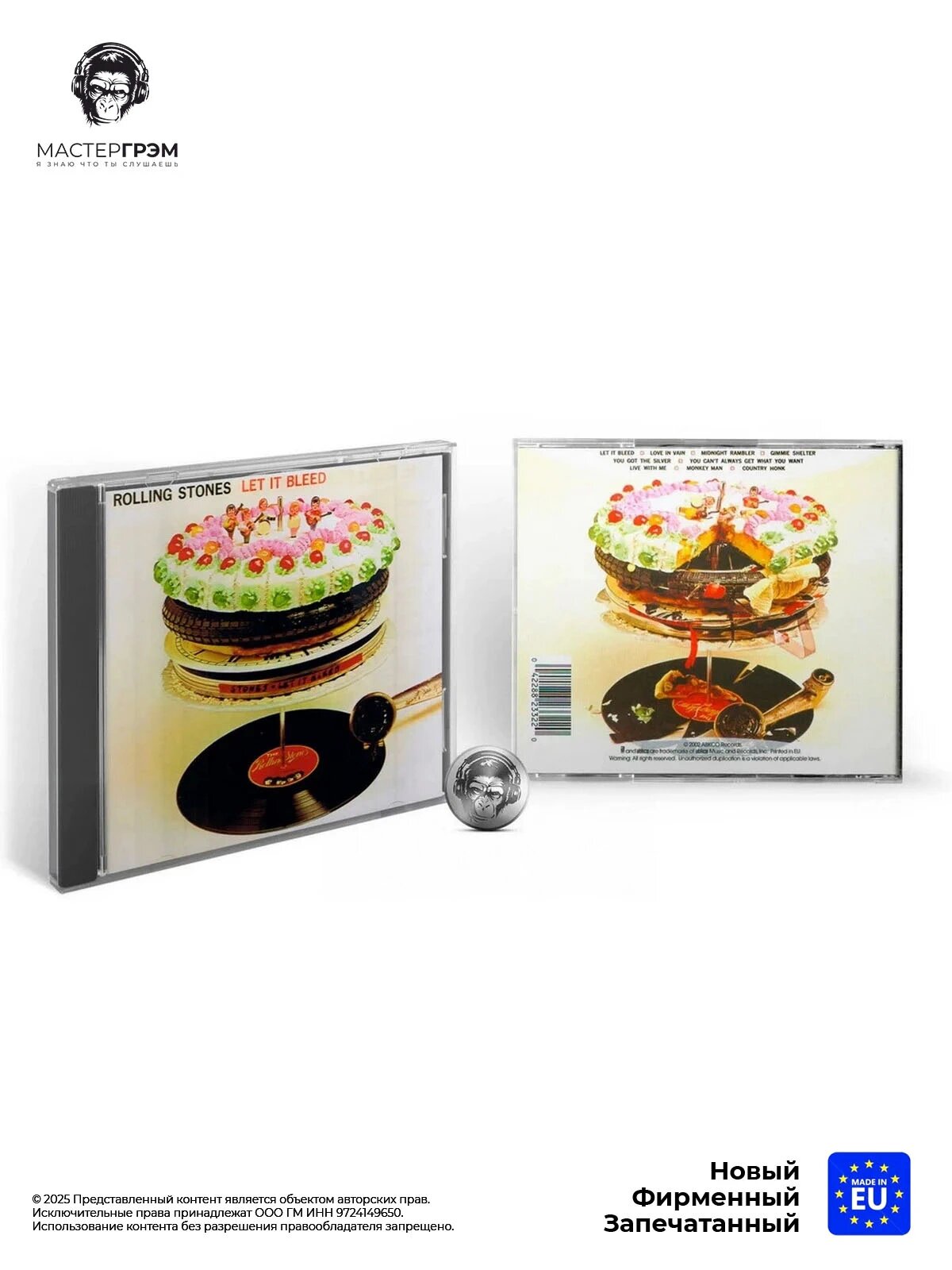 CD диск The Rolling Stones - Let It Bleed (CD) 2006, Jewel Case