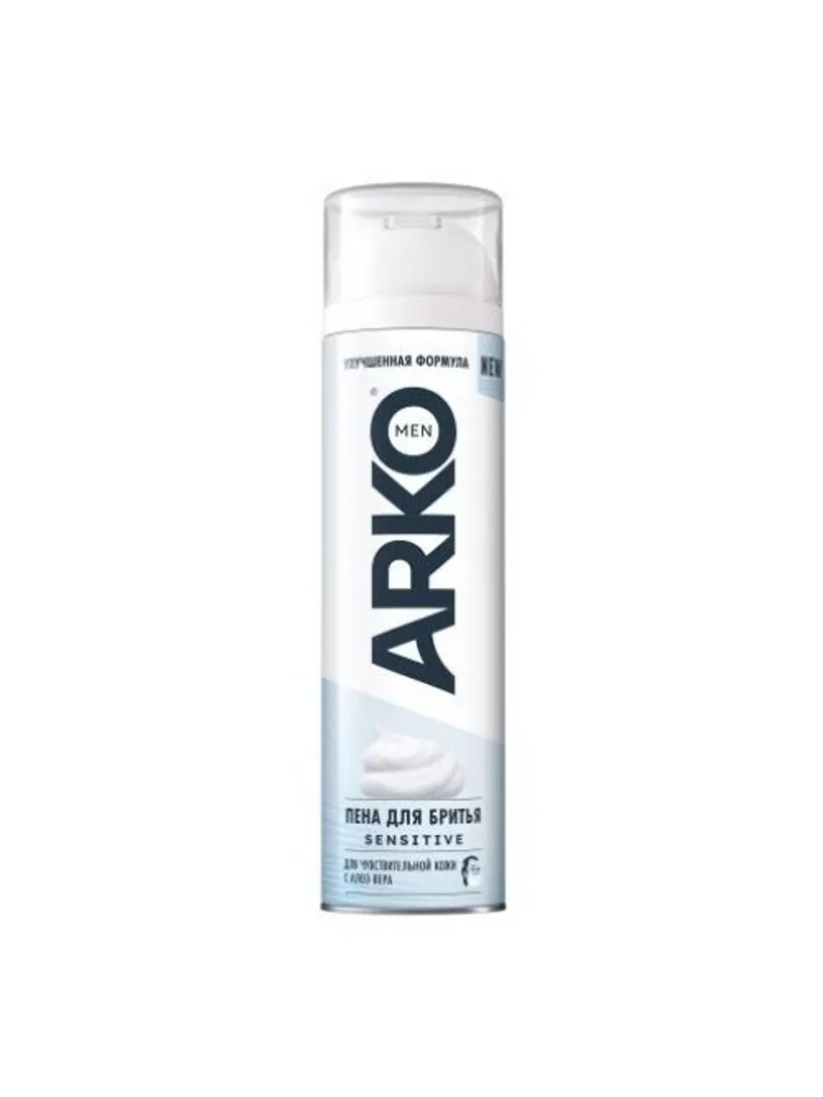 Пена для бритья Arko Men Sensitive с экстрактом алоэ мужская