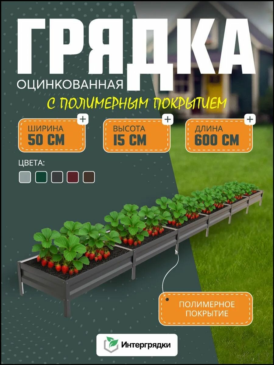 Интергрядки Грядка, 6х0.5 м, 1 шт