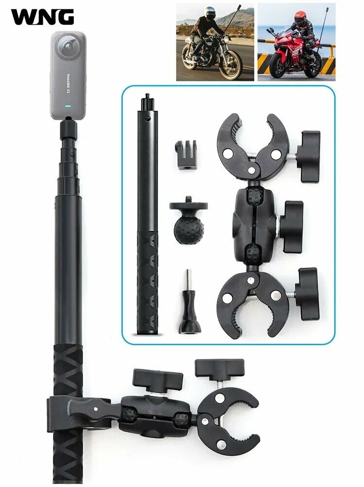 Крепление на руль велосипеда и монопод для экшн-камеры GoPro Insta360 DJI Osmo