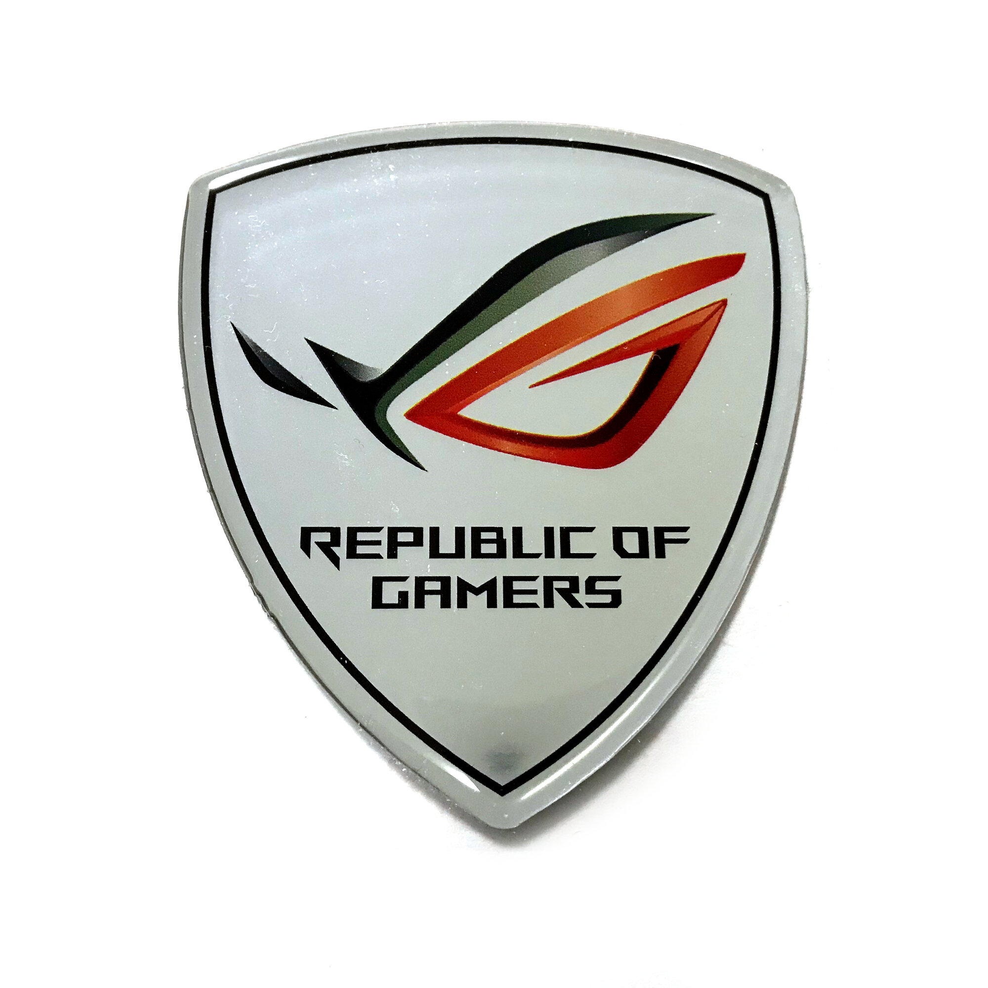 "Republic of gamers" 3D наклейка для компьютера, ноутбука, размер 50х43 мм.